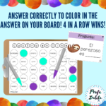 Cuatro en línea | Game for Spanish Colors - Made By Teachers