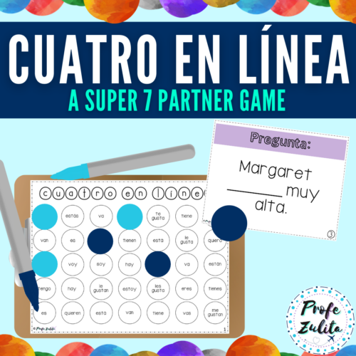 Cuatro en línea | Game for Super 7 Spanish Verbs - Made By Teachers