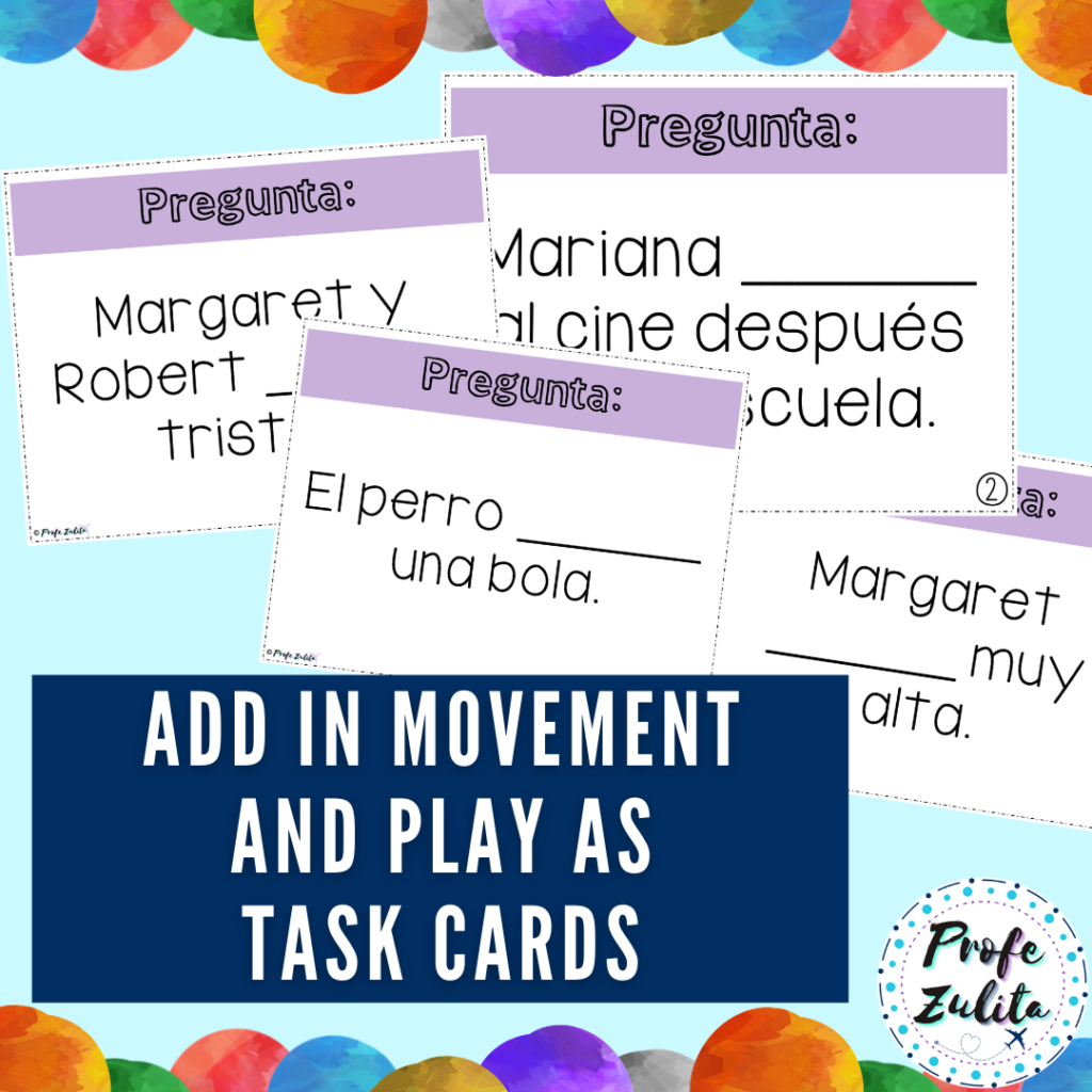 Cuatro en línea | Game for Super 7 Spanish Verbs - Made By Teachers