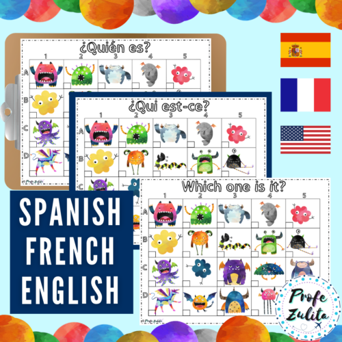 Guess Who? Game in English, Spanish, French - Made By Teachers