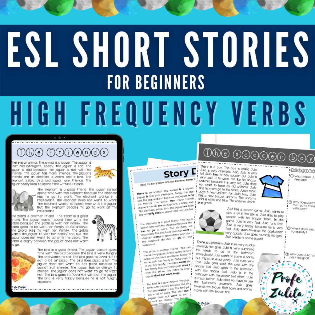 ESL / ELL High Frequency Verb Stories | Made By Teachers