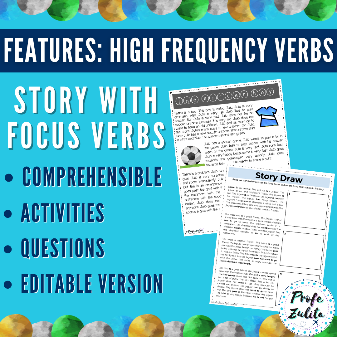 ESL / ELL High Frequency Verb Stories | Made By Teachers
