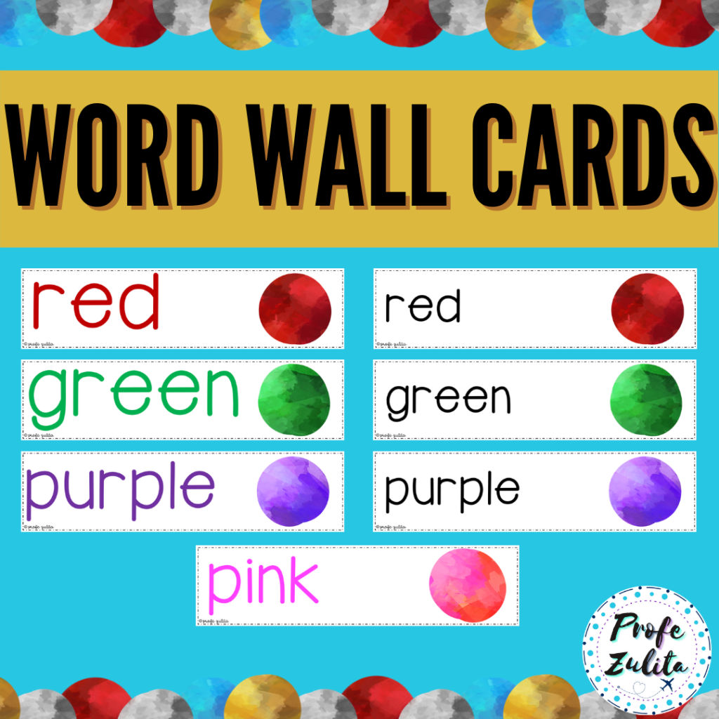 22 English Colors Word Wall Cards | Vocabulary Car - Made By Teachers