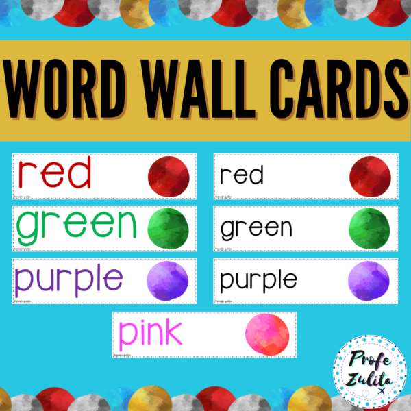 22 English Colors Word Wall Cards | Vocabulary Car - Made By Teachers