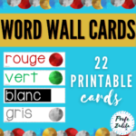 22 French Colors Word Wall Cards | Vocabulary Card - Made By Teachers