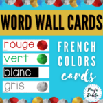 22 French Colors Word Wall Cards | Vocabulary Card - Made By Teachers