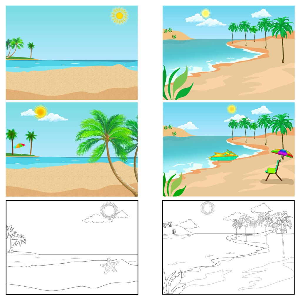 Beach Background Scenes Clipart - Made By Teachers