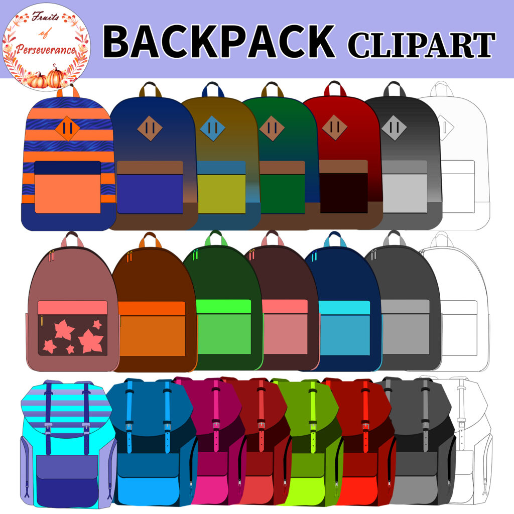 Backpack Back to School Clipart | Made By Teachers