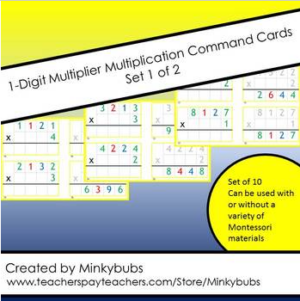 Math Task Cards Set of 10 Static Multiplication | Made By Teachers