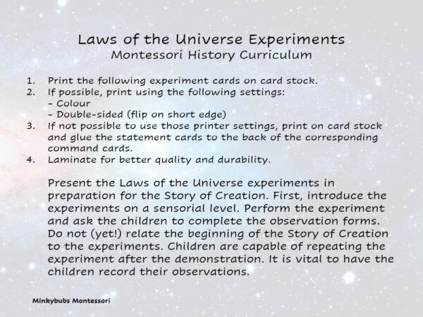 Science Experiments Set of 21 Montessori - Made By Teachers