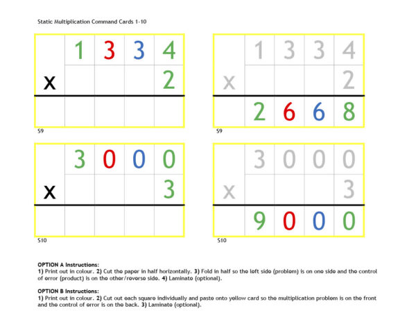 Math Task Cards Set of 10 Static Multiplication | Made By Teachers