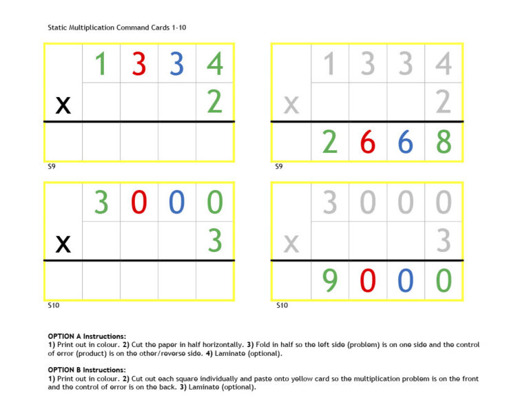 Math Task Cards Set of 10 Static Multiplication | Made By Teachers