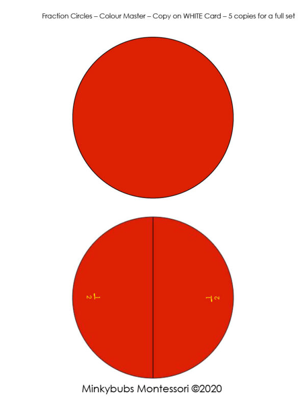 Cut-out Labeled Fraction Circles (1-20) Montessori - Made By Teachers