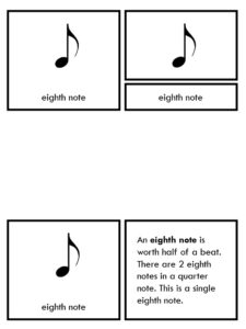 Music Notes 3 Part Cards Theory Note Values - Made By Teachers