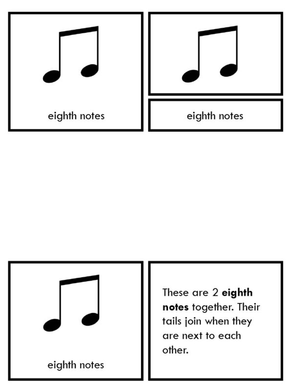 Music Notes 3 Part Cards Theory Note Values - Made By Teachers