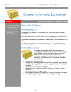 Geometry 1 Lessons 2D Shapes Montessori Unit 2 | Made By Teachers