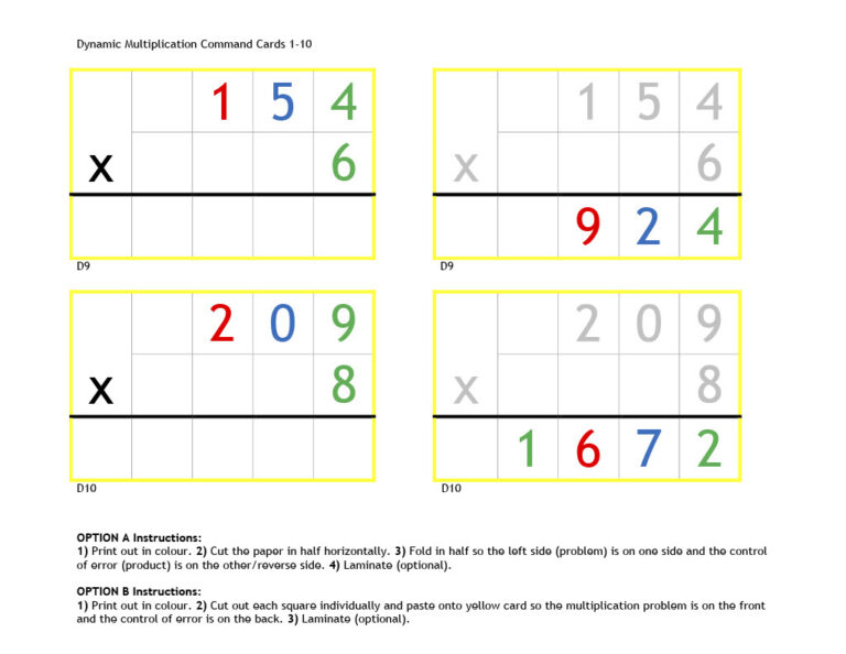 Math Dynamic Multiplication Task Cards Set of 10 | Made By Teachers
