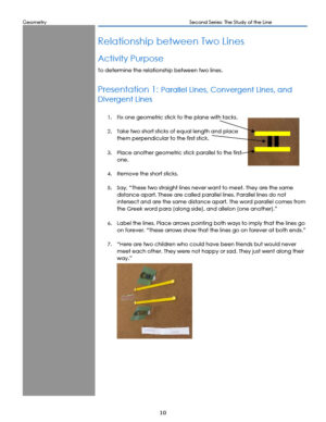 Geometry 1 Lessons Study of Line Montessori Unit 2 - Made By Teachers