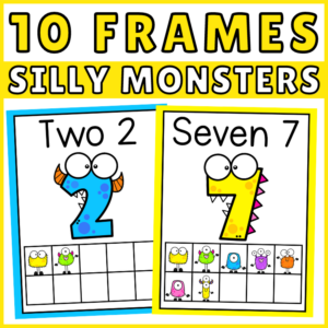 Silly Monster 10 Frames Counting Preschool - Made By Teachers