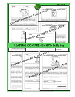 Reading Comprehension Healthy Living | Made By Teachers