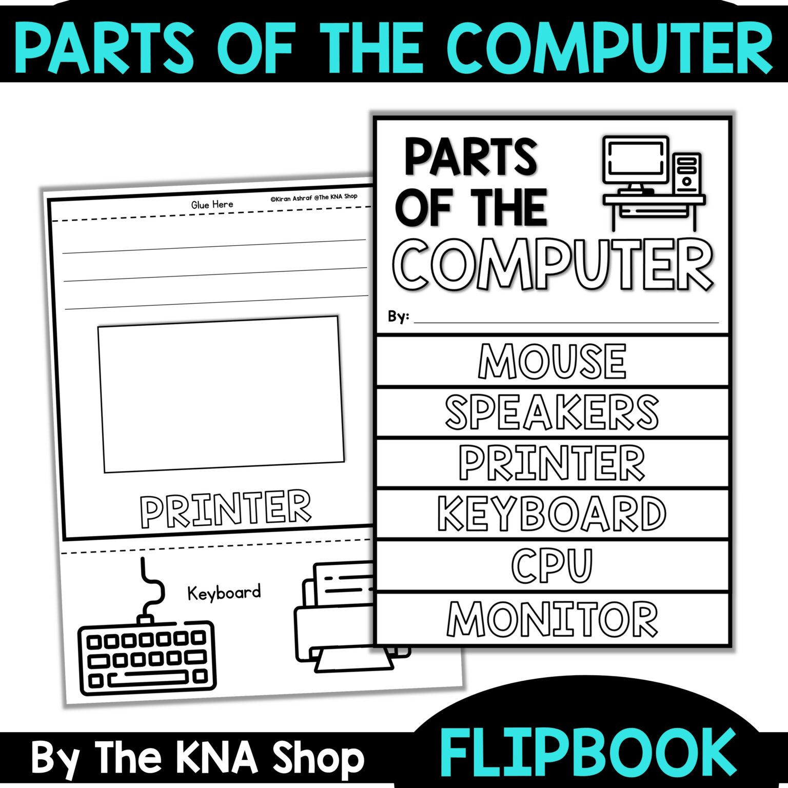Parts of the Computer Printable and Google Slides | Made By Teachers