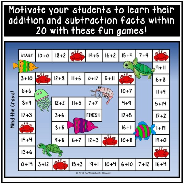 Addition And Subtraction Games To 20 Made By Teachers Addition And Subtraction Games To 20 Made By Teachers