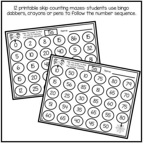 Skip Counting by 2, 5, 10 & 100 Mazes - Made By Teachers
