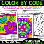 Color by Number Addition and Subtraction Shapes | Made By Teachers