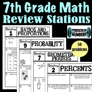 7th Grade Math End of the Year Review Stations - Made By Teachers