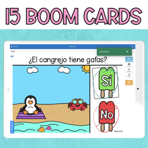 FREE Boom Cards | Preguntas Sí - No | Summer Yes - Made By Teachers