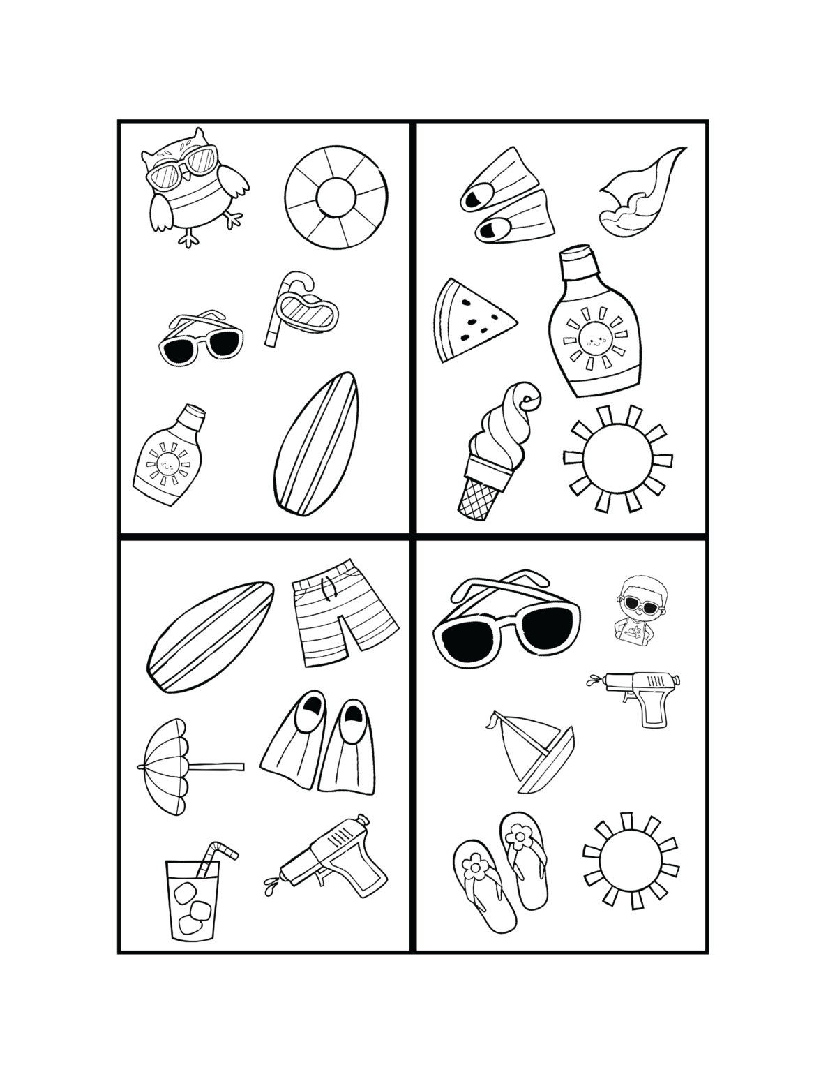 Summer Find it Fast Card Game - Made By Teachers