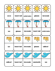 Summer Domino Game with Writing Sheet Options - Se | Made By Teachers