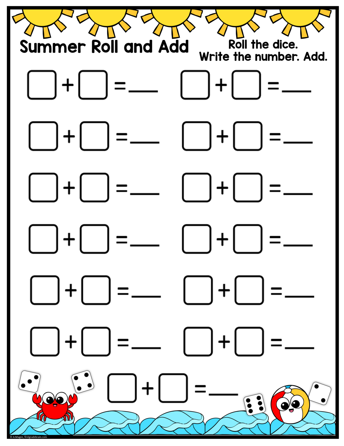 Summer Math Games: Fun Themed Addition Math Games | Made By Teachers