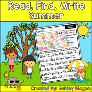 Read, Find, Write Summer - Writing center activity | Made By Teachers