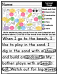 Read, Find, Write Summer - Writing center activity - Made By Teachers