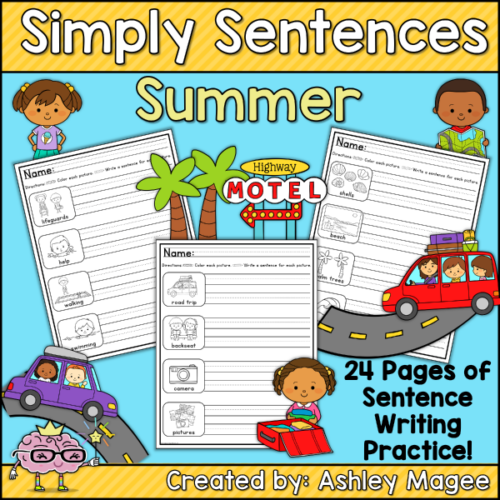 Simply Sentences - Summer No Prep Writing Practice - Made By Teachers