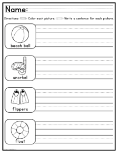 Simply Sentences - Summer No Prep Writing Practice | Made By Teachers