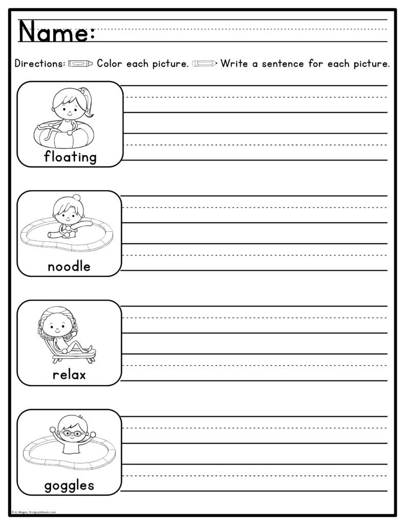 Simply Sentences - Summer No Prep Writing Practice - Made By Teachers
