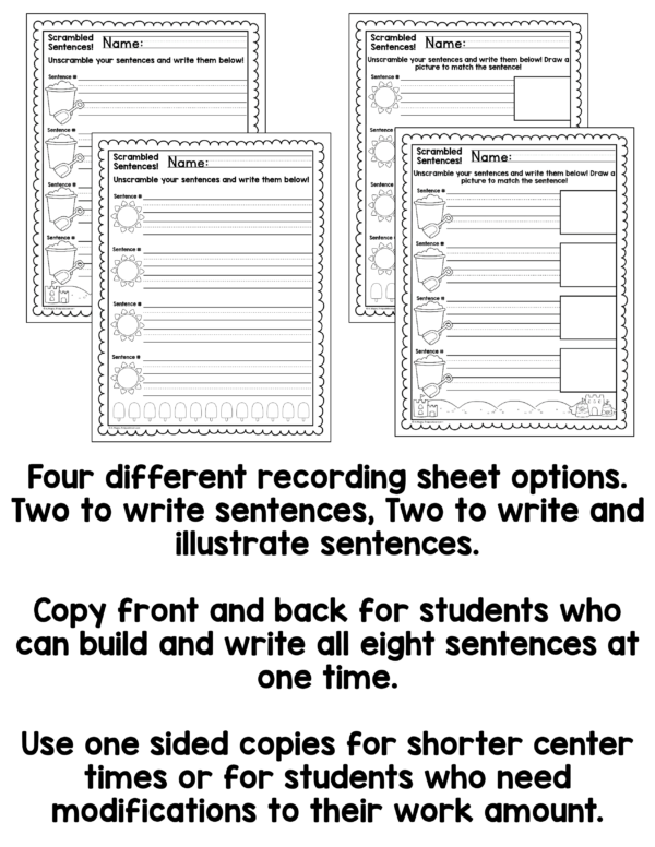 Summer Scrambled Sentences Center - Made By Teachers