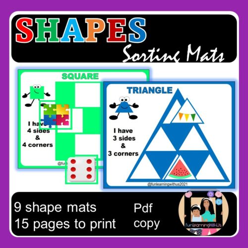 2D Shape Sorting Mats for Preschooler & Kinderkids | Made By Teachers