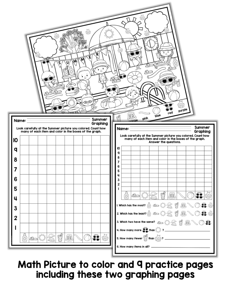 Summer Math Picture Pages | Made By Teachers