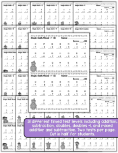 Magic Math Addition & Subtraction Timed Tests | Made By Teachers
