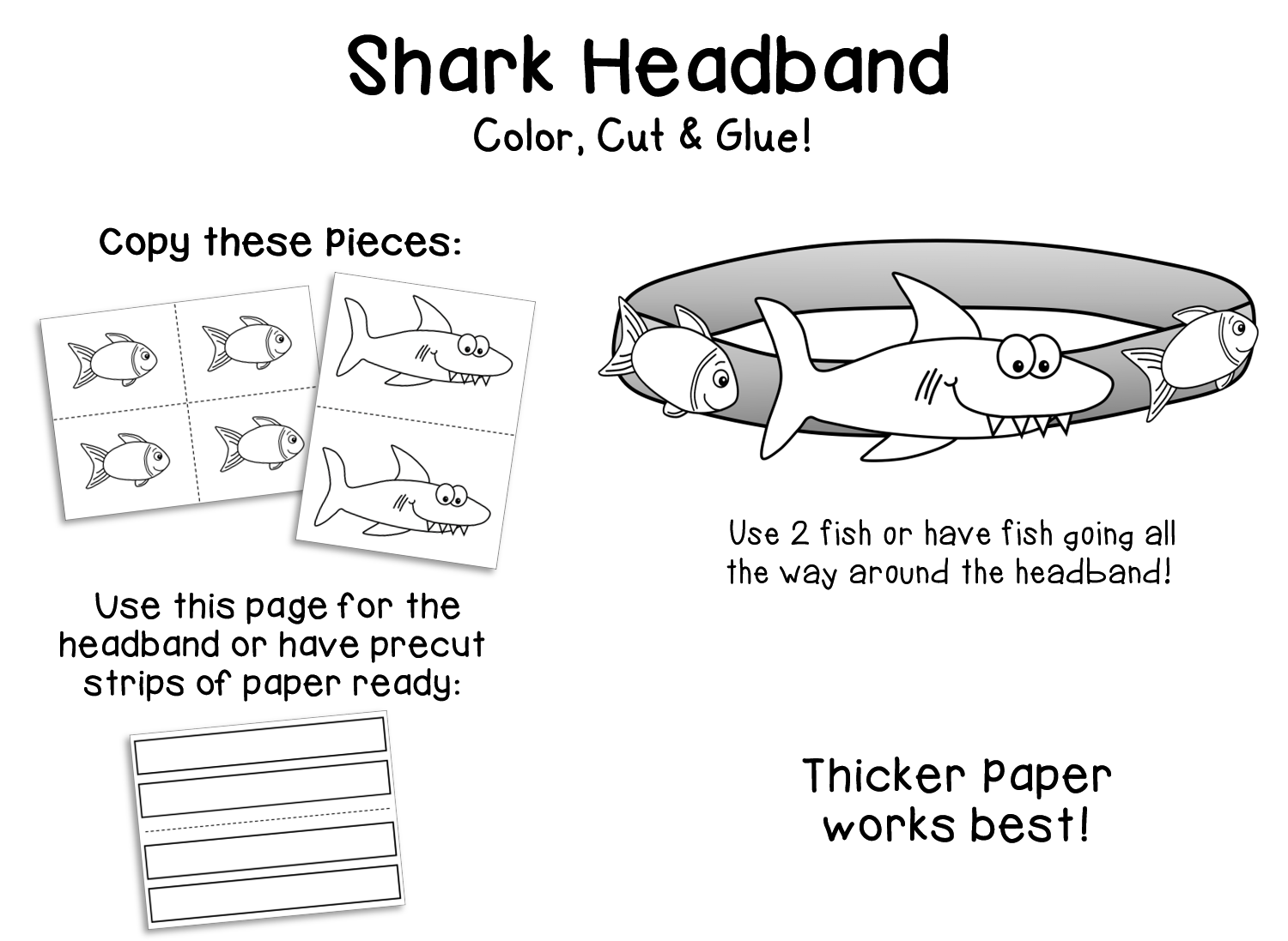 Shark Headband - Fish Hat | Made By Teachers