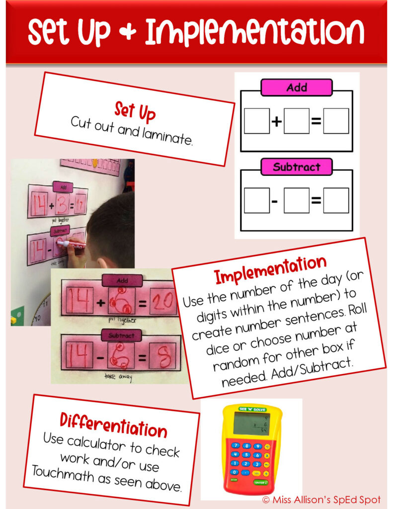 Number of the Day Math Corner - Made By Teachers