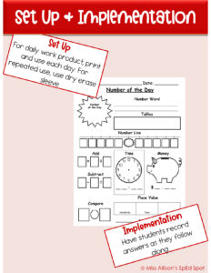 Number of the Day Math Corner - Made By Teachers