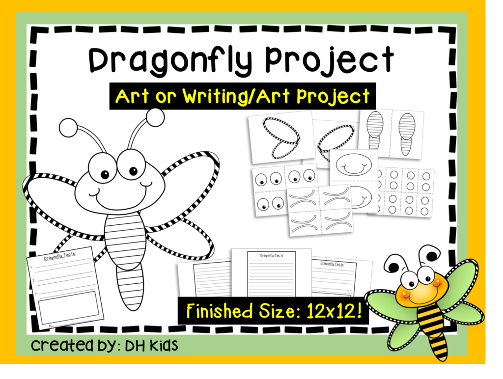 Dragonfly Project - Cut Color Project - Insect Art | Made By Teachers