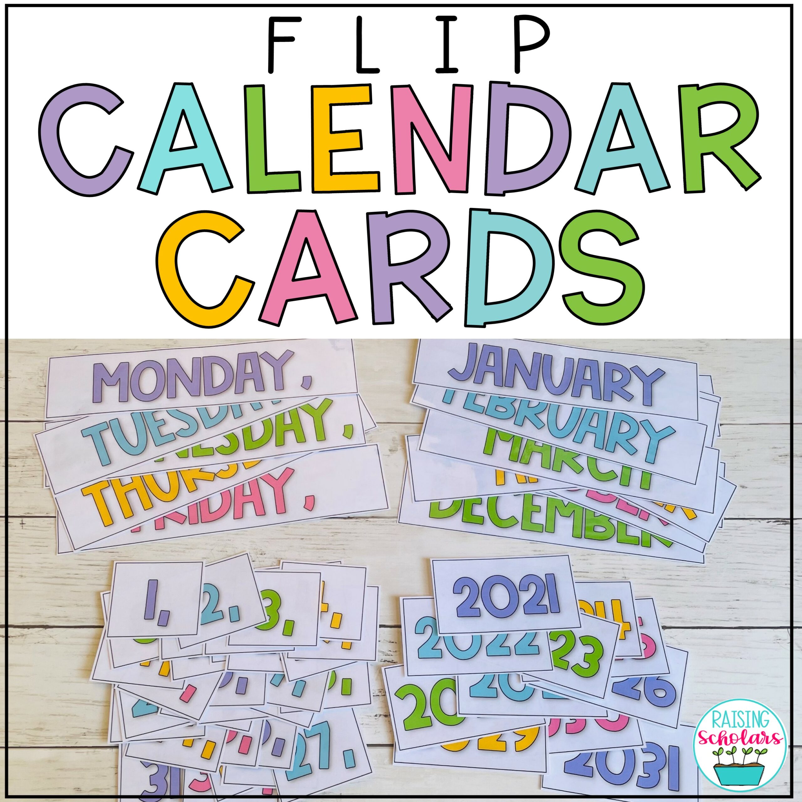 Daily Flip Calendar Cards Whiteboard 2021 2031 Made By Teachers