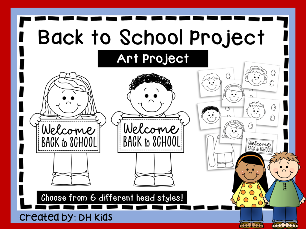 Back to School Art Project - Kids Cut Color | Made By Teachers
