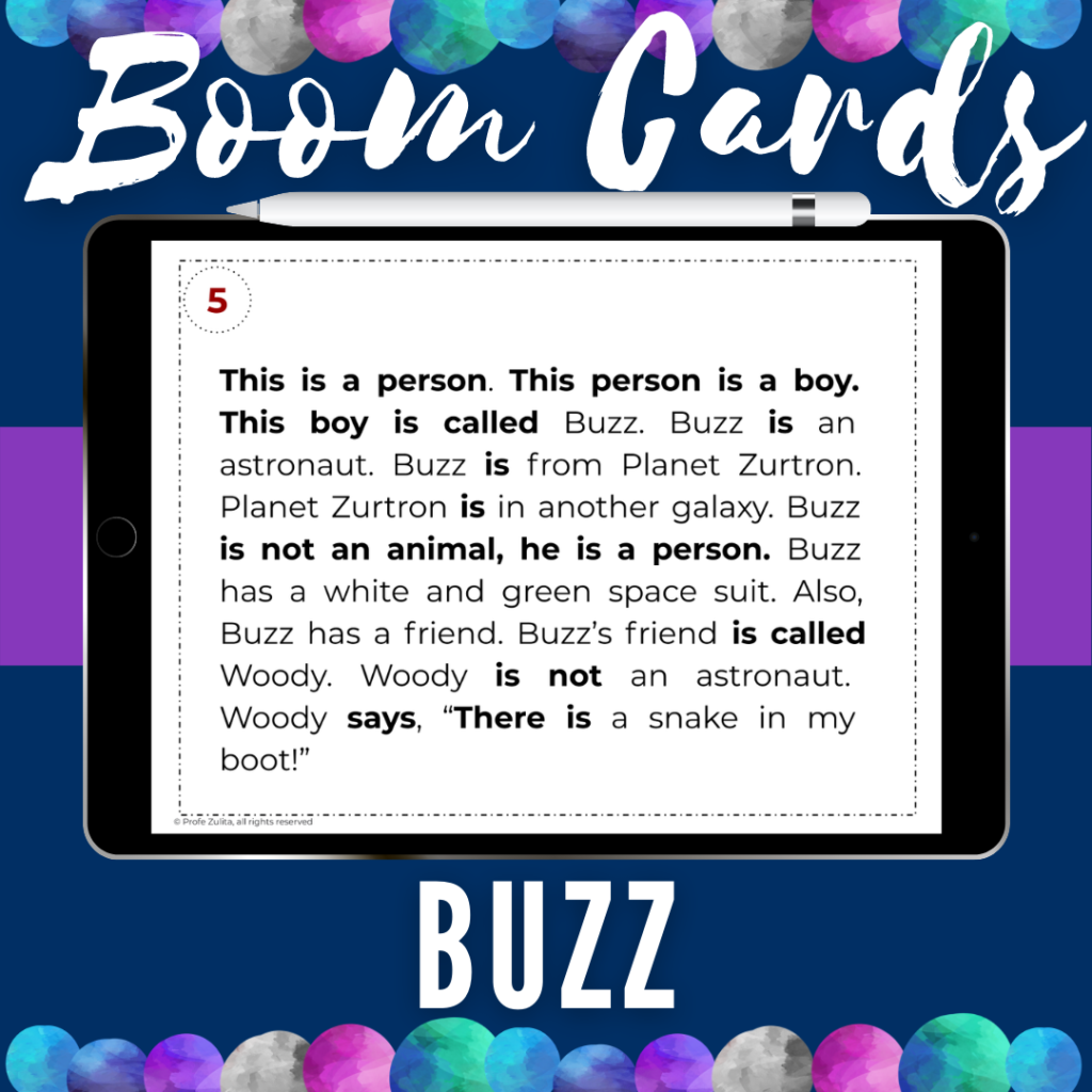 Boom Cards | ESL Short Story + Questions | Buzz | Made By Teachers