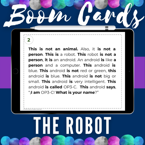 Boom Cards | ESL Short Story + Questions | Robot - Made By Teachers